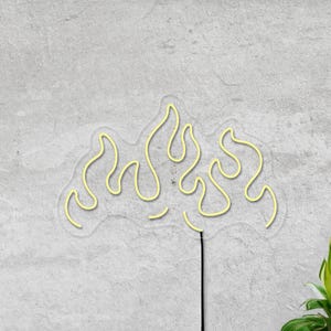 Fire Flame Neon Sign, Fire Neon Sign, Flame Neon Sign, Hot Led Sign ...