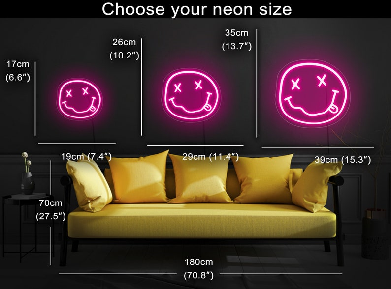 Smile Neon Signmusic Neon Signled Neon Signneon Sign - Etsy