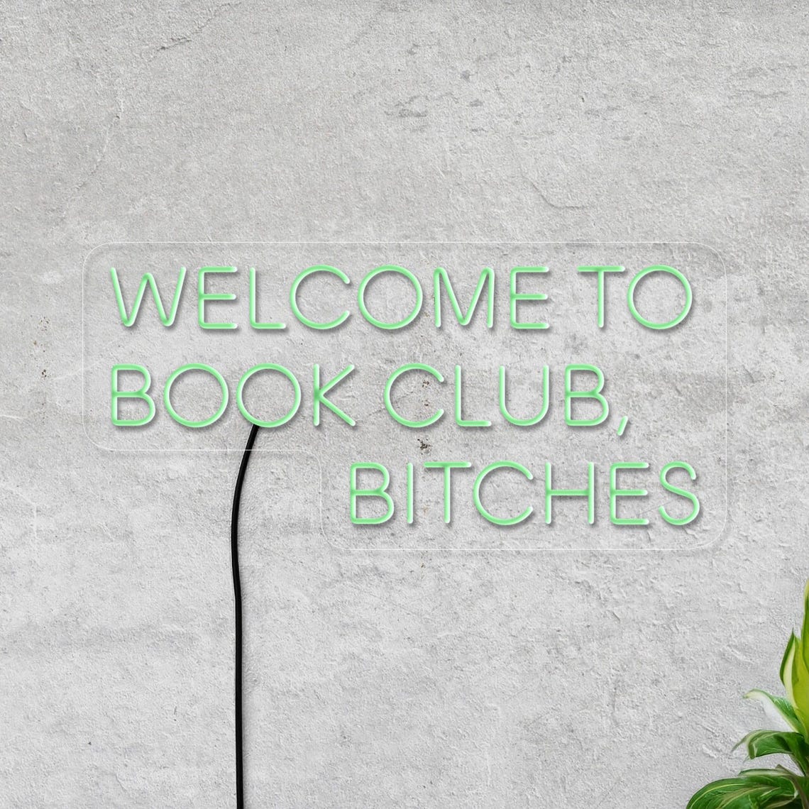 Welcome to Book Club Bitches Neon Sign, Reading Neon Sign, Book Club ...