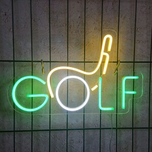 Golf Neon Sign, Golf Club Neon Light, Golf Light Sign, Golfer Gift ...