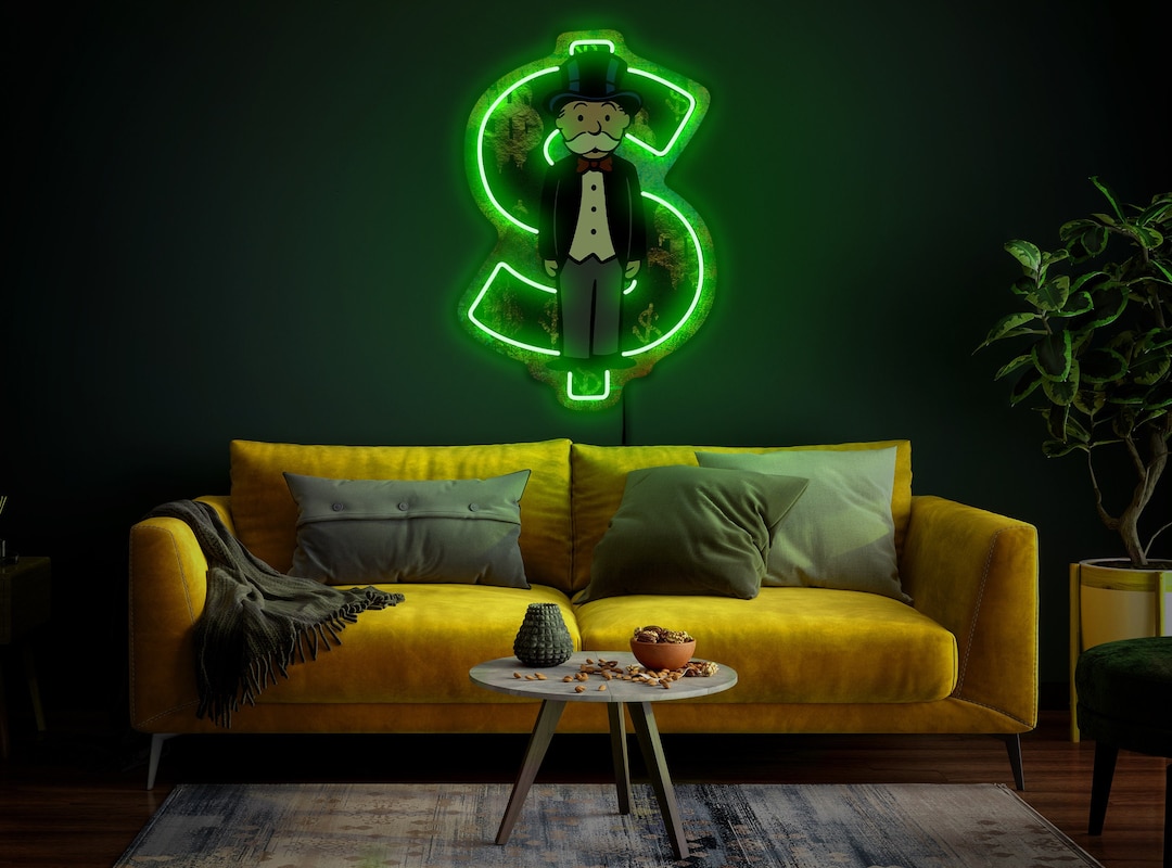 Monopoly Neon Sign, Mr. Monopoly Light Sign, Monopoly Man Led Sign ...