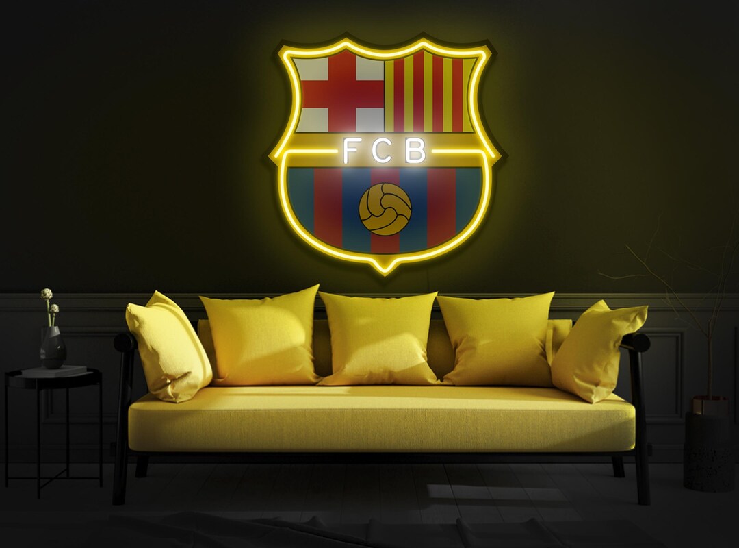 FC Barcelona Neon Sign, FC Barcelona Logo Sign, Barcelona Led Sign, FC ...