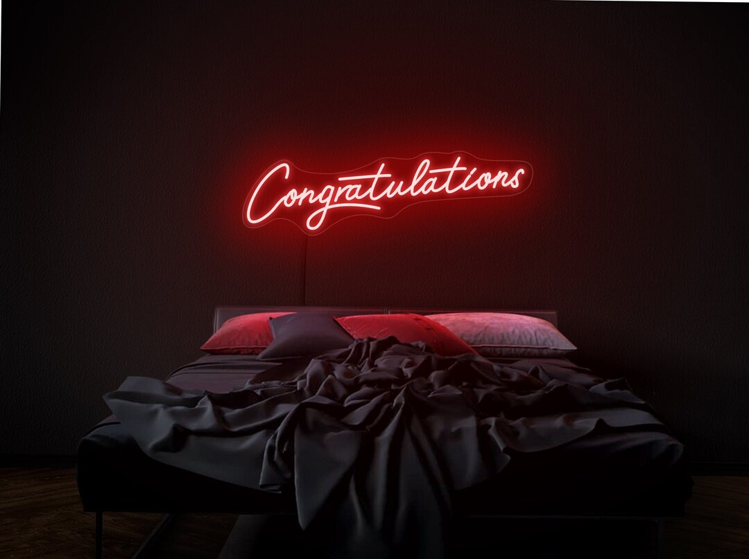 Congratulations Neon Sign Congratulations Led Sign - Etsy