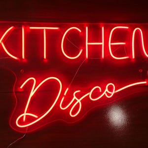 Kitchen Disco Neon Sign, Kitchen Disco Led Sign, Kitchen Disco Light ...