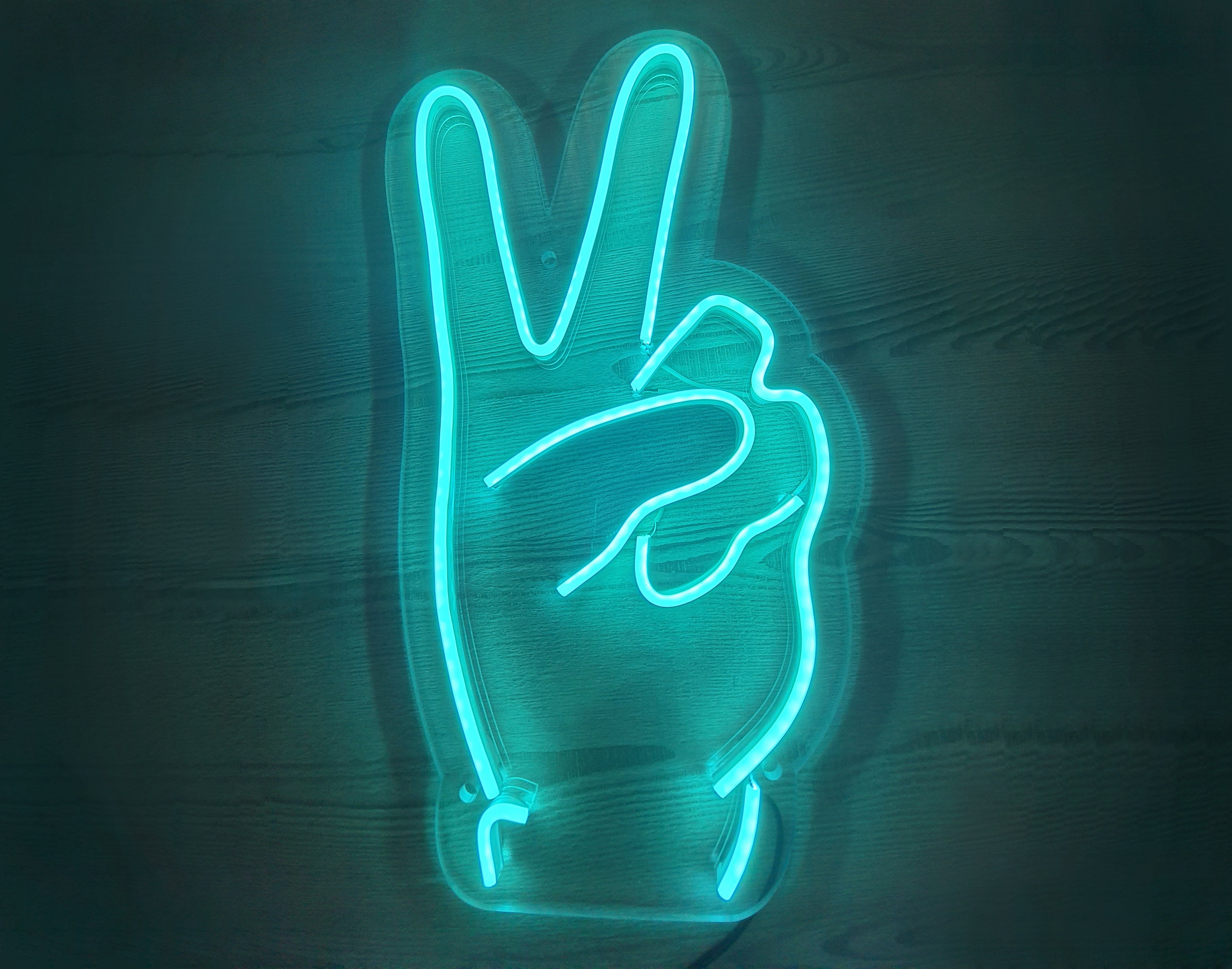 Neon Peace Signs Wallpaper