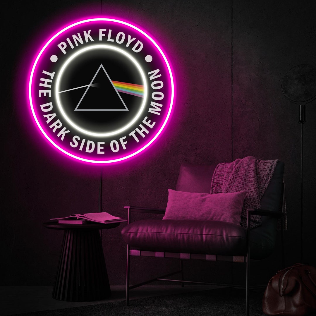 Pink Floyd Neon Sign, the Dark Side of the Moon Sign Decor, Pink Floyd ...