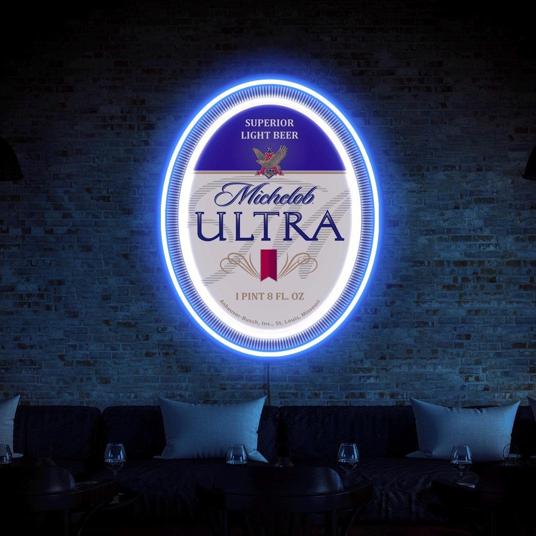 Michelob Ultra Led Sign, Michelob Ultra Logo Sign, Michelob Ultra Gift ...