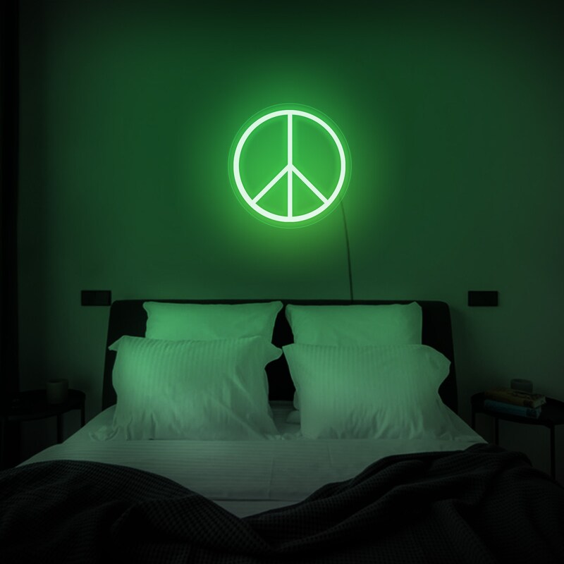 Neon Peace Sign - Etsy