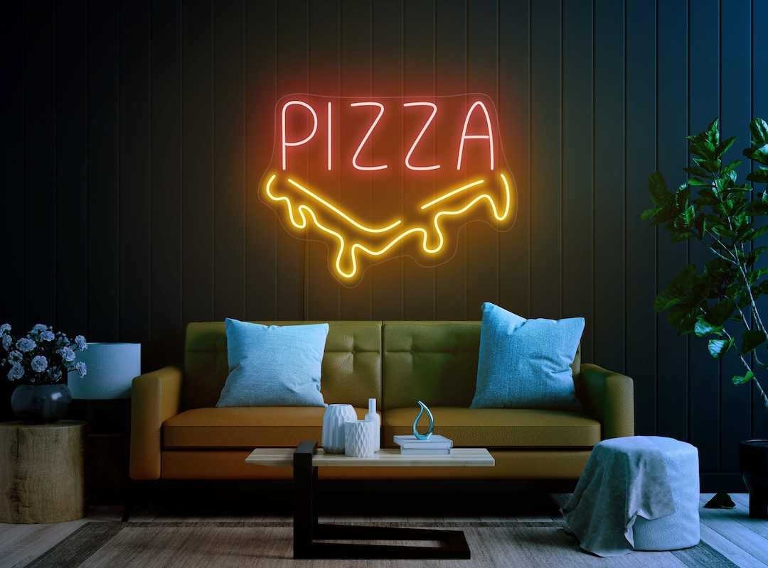 Pizza Neon Sign Pizza Light Sign Pizza Led Pizzeria Sign - Etsy