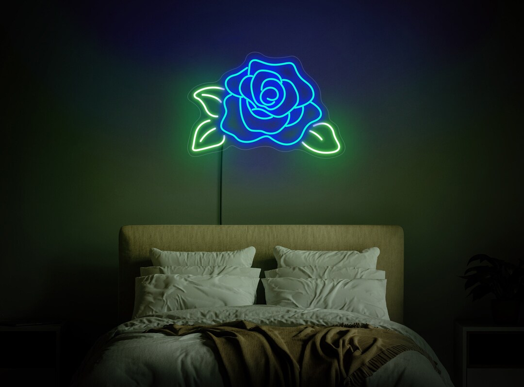 Rose Flower Neon Sign, Rose Flower Led Sign, Flower Neon Sign ...