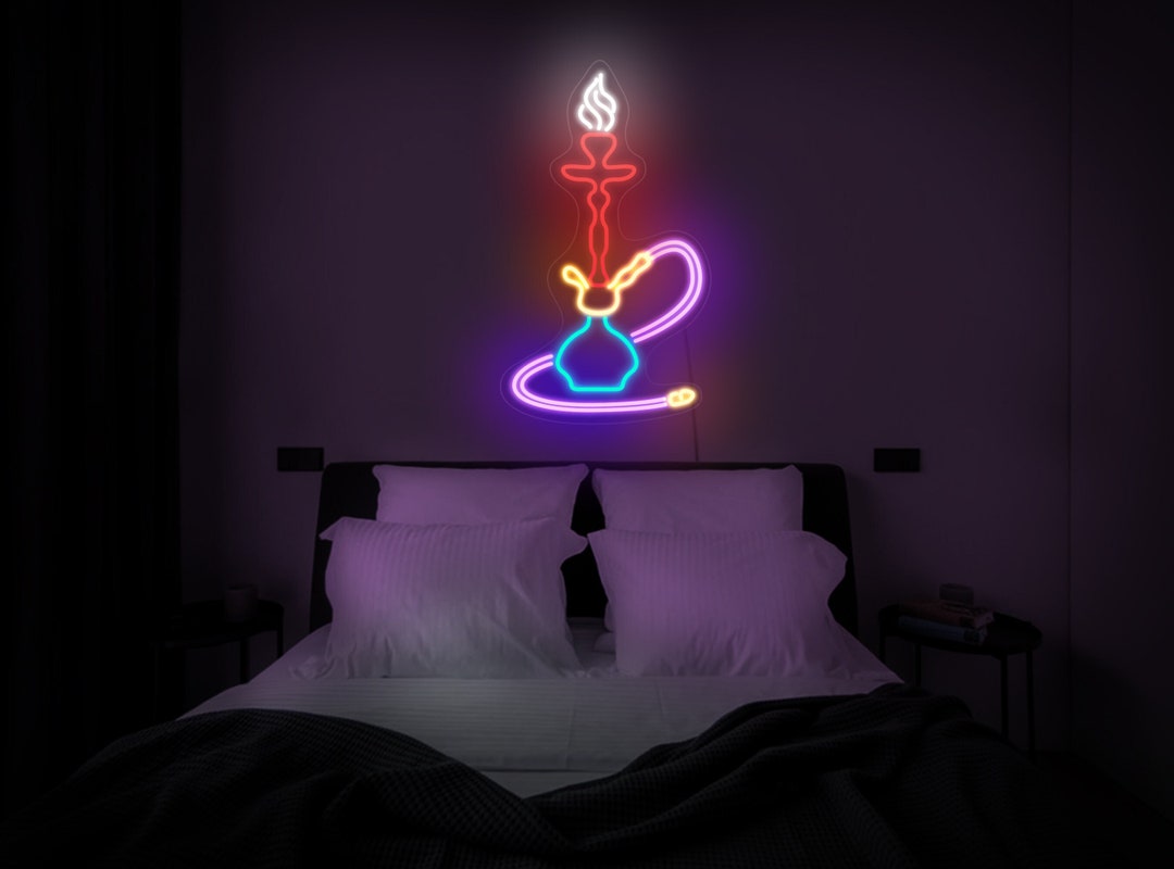 Hookah Neon Sign, Shisha Hookah Sign, Hookah Led Sign, Smoke Neon Sign ...