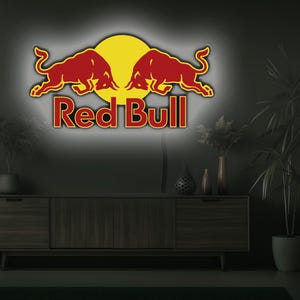 Red Bull Neon Sign, Red Bull Racing Logo,red Bull Led Sign,red Bull ...