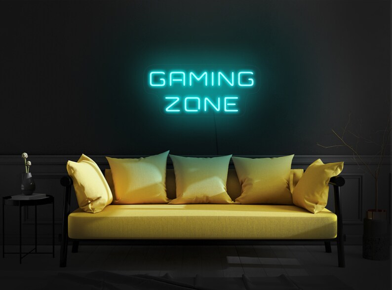 Gamer Room Decor Ledgaming Zone Neon Signgamer Room Neon | Etsy