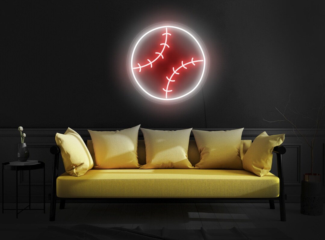 Baseball Neon Sign, Baseball Neon Light, Baseball Led Sign, Baseball ...