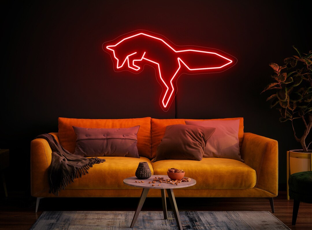 Fox Neon Sign, Fox Led Sign, Fox Light Sign, Animal Neon Sign, Kids ...