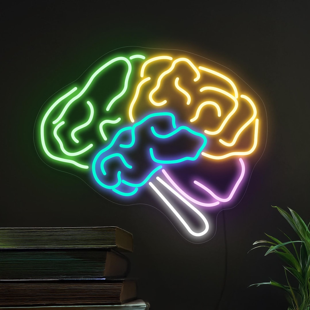 Brain Neon Sign, Brain Led Sign, Brain Light Sign, Modern Neon Sign ...