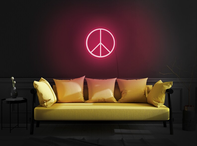 Peace Neon Signpeace Led Signpeace Light Signpeace Wall - Etsy