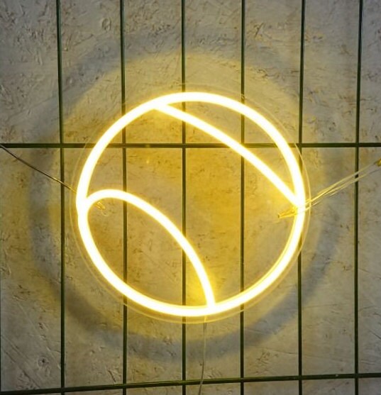 Tennis Ball Neon Sign, Tennis Neon Sign, Tennis Ball Led Sign, Sports ...