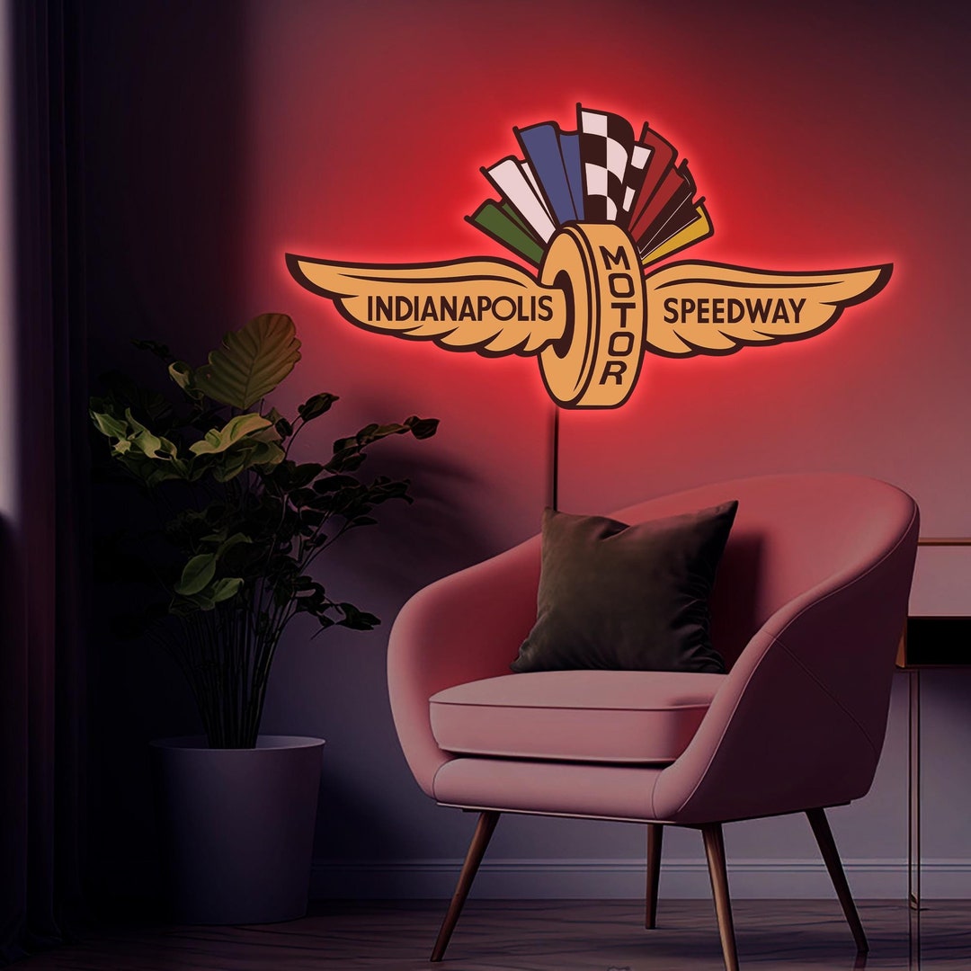 Indianapolis Motor Speedway Neon Sign, Indianapolis Led Sign, Garage ...