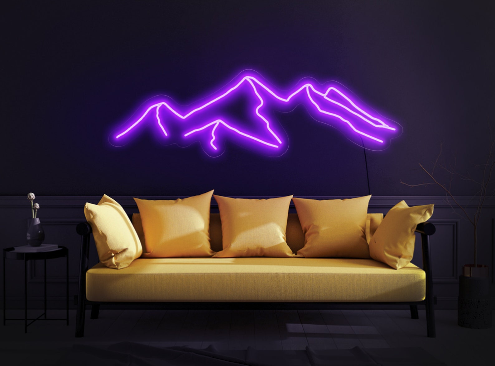 Mountain Neon Sign,mountain Led Sign,mountain Wall Art Neon,led Neon ...