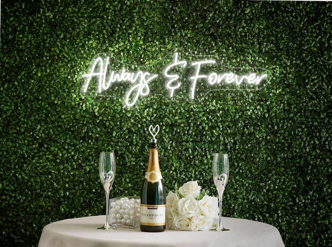 Always and Forever Neon Sign, Always and Forever Led Sign, Wedding Neon ...