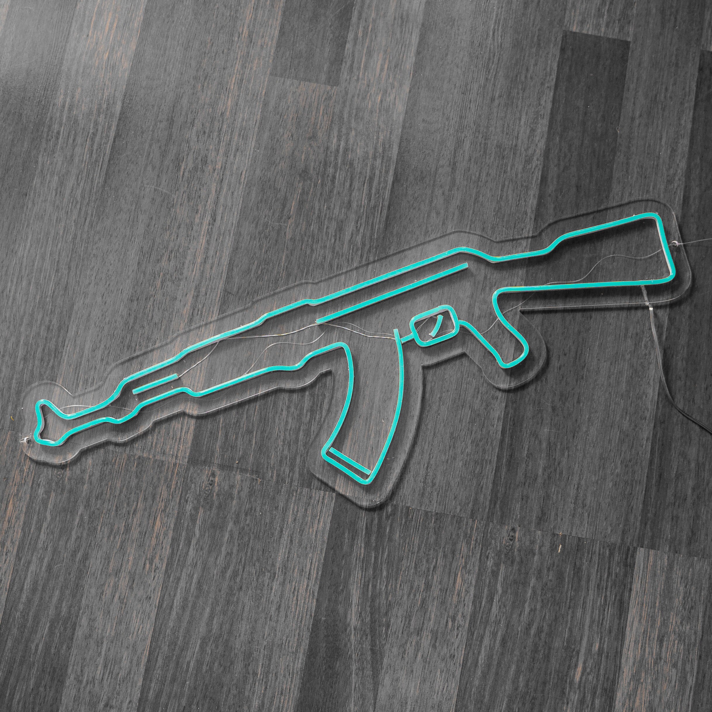 AK47 Neon Sign, AK47 Sign, Gun Neon Sign, AK47 Led Sign, Rifle Neon ...