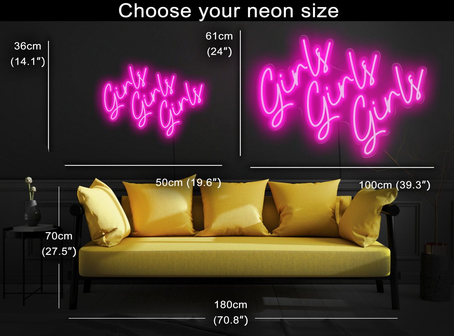 Girls Girls Girls Neon Sign,girls Girls Girls Sign,girls Neon Sign,neon ...