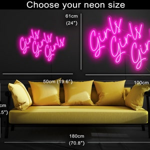 Girls Girls Girls Neon Sign,girls Girls Girls Sign,girls Neon Sign,neon ...