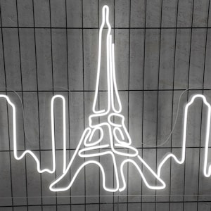 Paris Neon Sign, Paris Led Sign, Paris Skyline Neon Sign, Eifel Tower ...