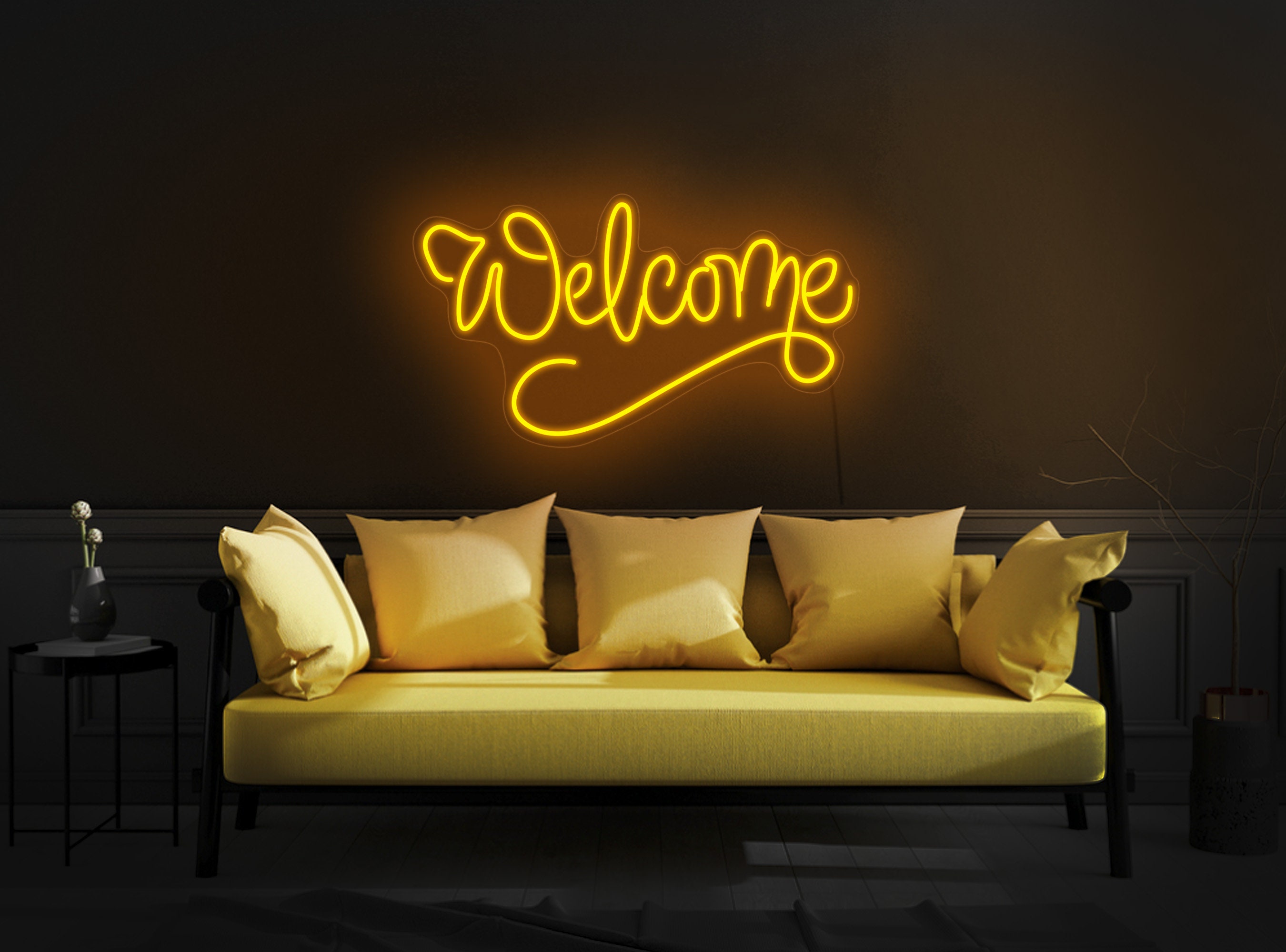 Welcome Neon Sign Welcome Led Sign Welcome Light Sign - Etsy