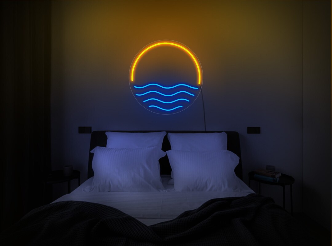 Sunset Neon Light, Sunset Light Sign, Retrowave Sign, Vaporwave Neon ...