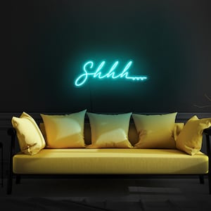 Shhh Neon Sign,shhh Led Sign,shhh Neon Light,shhh Wall Decor,silence ...
