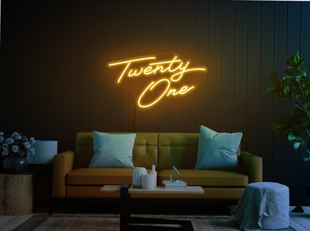 Twenty One Neon Sign Twenty One Led Sign 21 Neon Sign - Etsy