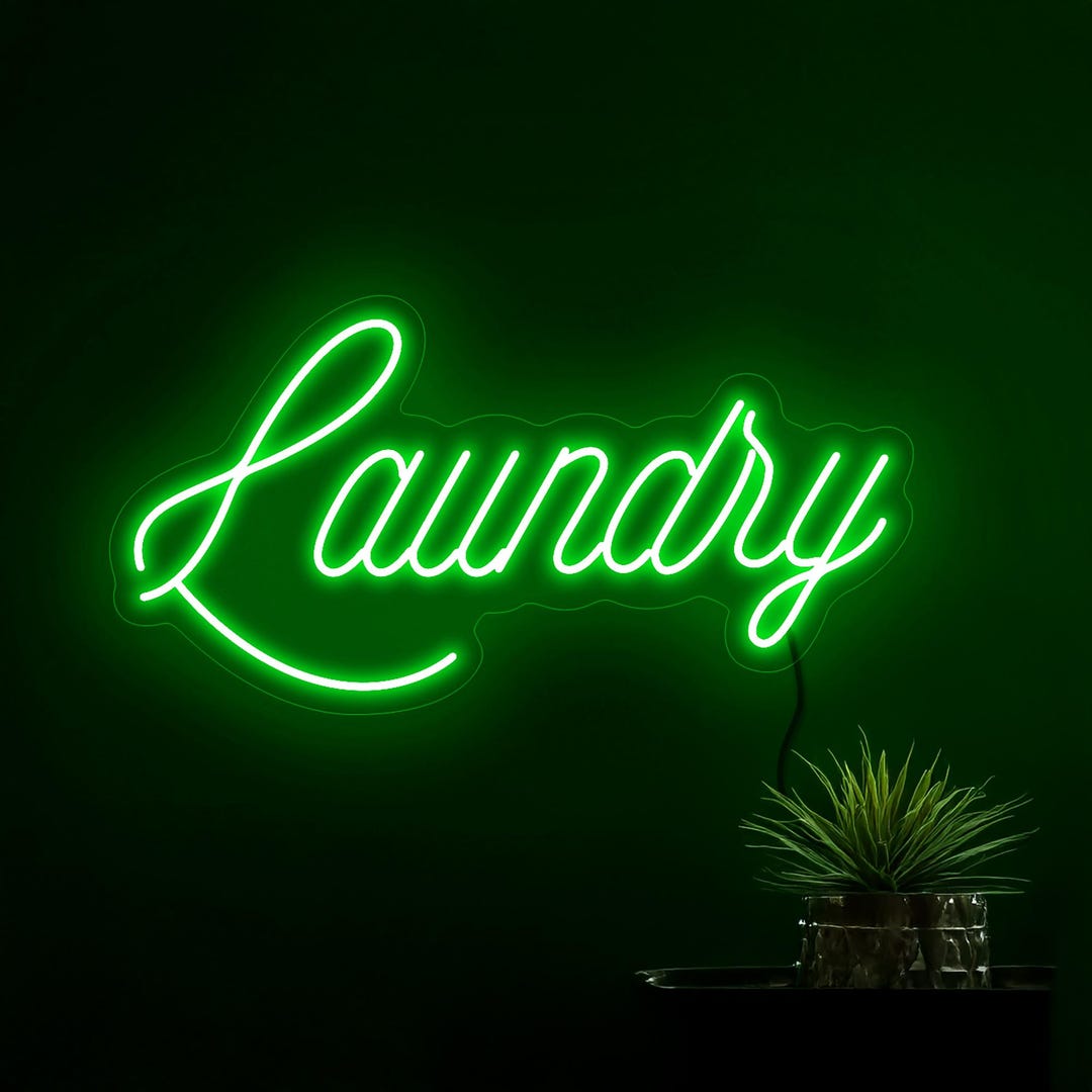 Laundry Neon Sign, Laundry Led Sign, Laundry Room Light Sign, Laundry ...