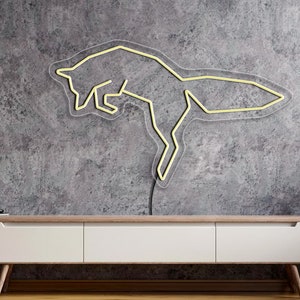 Fox Neon Sign, Fox Led Sign, Fox Light Sign, Animal Neon Sign, Kids ...
