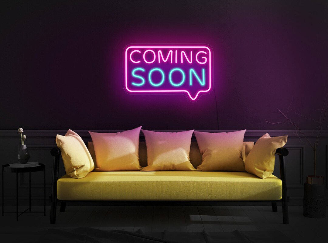 Coming Soon Neon Sign, Coming Soon Pregnancy Announcement Sign, Coming ...