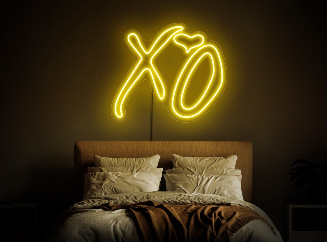 Xo Neon Sign Xo Sign Xo Led Sign Hugs And Kisses Neon Sign Etsy