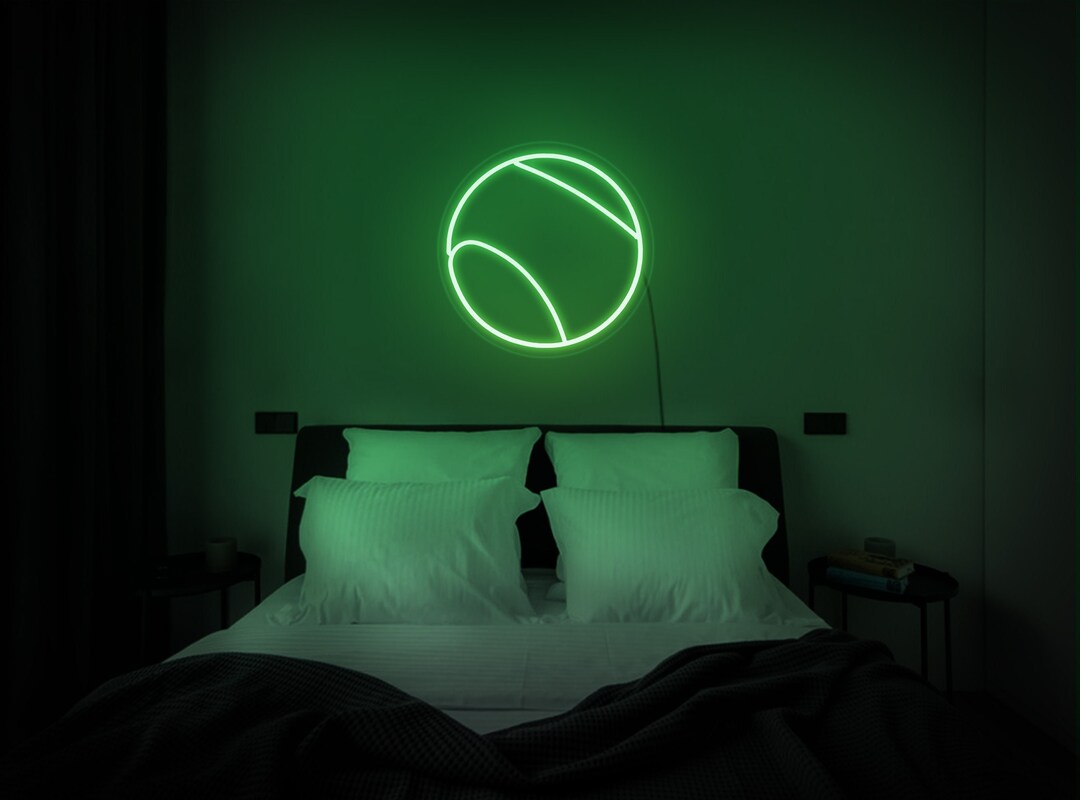 Tennis Ball Neon Sign, Tennis Neon Sign, Tennis Ball Led Sign, Sports ...