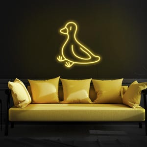 Duck Neon Sign, Cute Duck Led Sign, Funny Neon Sign, Kids Room Neon ...