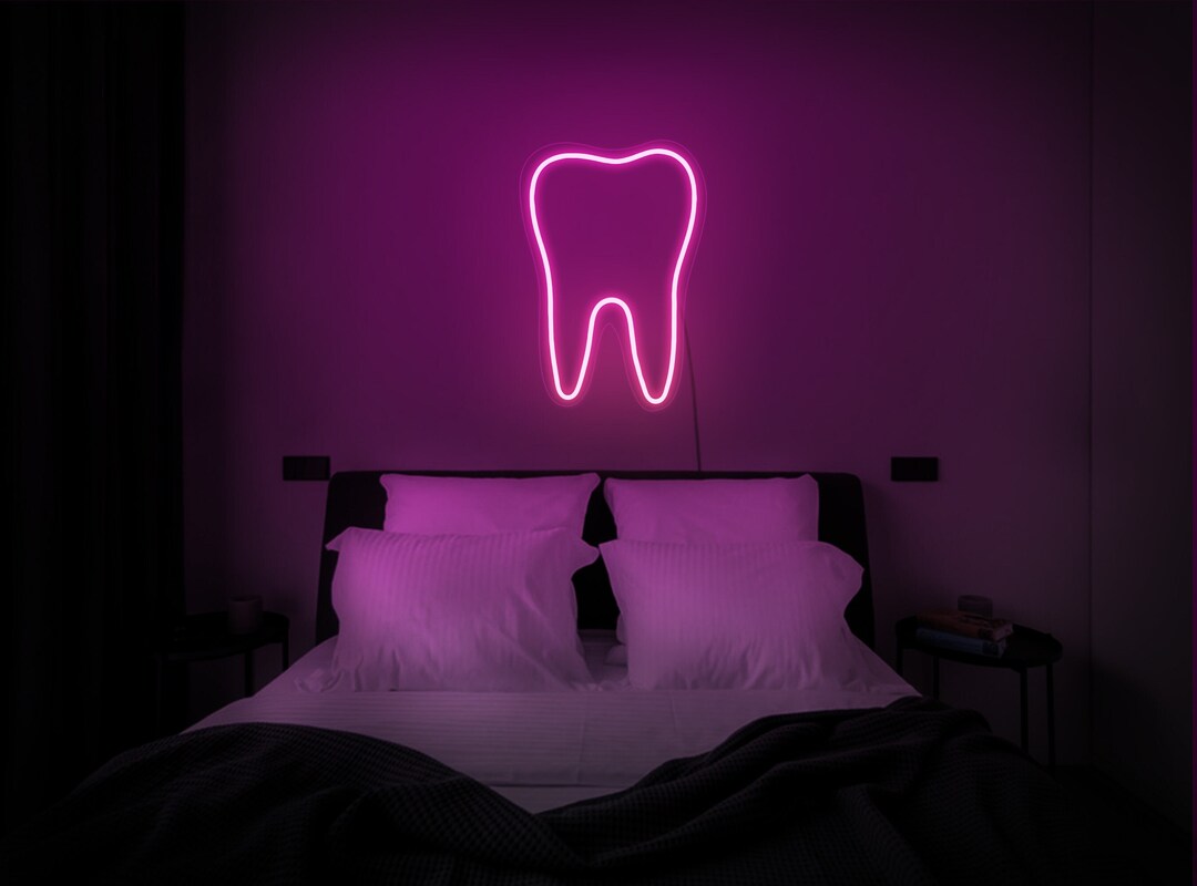 Tooth Neon Sign Tooth Sign Tooth Led Tooth Wall Art Tooth - Etsy