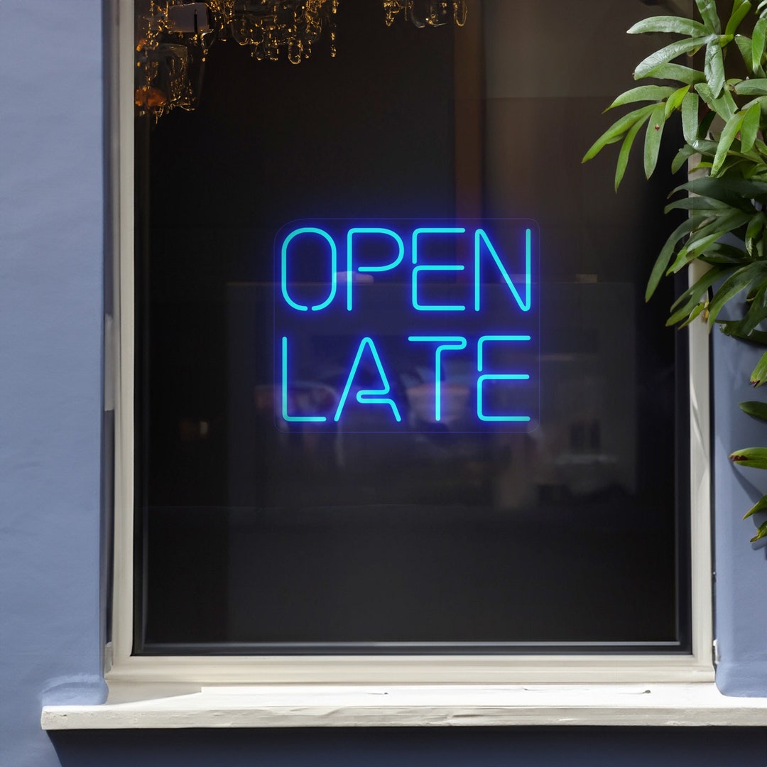 Open Late Led Sign, Open Neon Sign, Open Bar Neon Sign, Open Shop Neon ...