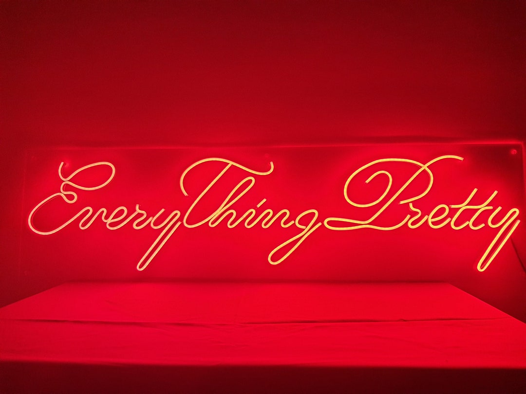 Custom Neon Sign Name, Neon Sign Light Pink, Neon Sign Bedroom Pink ...