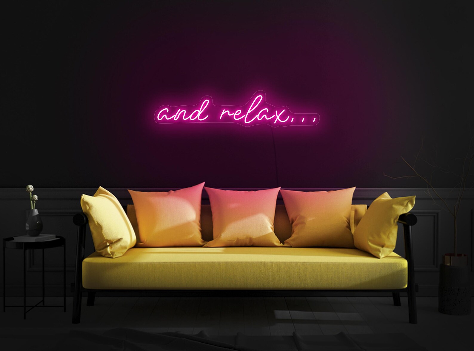 And Relax Neon Sign, Lounge Neon Sign, Relax Led Sign, Neon Sign ...