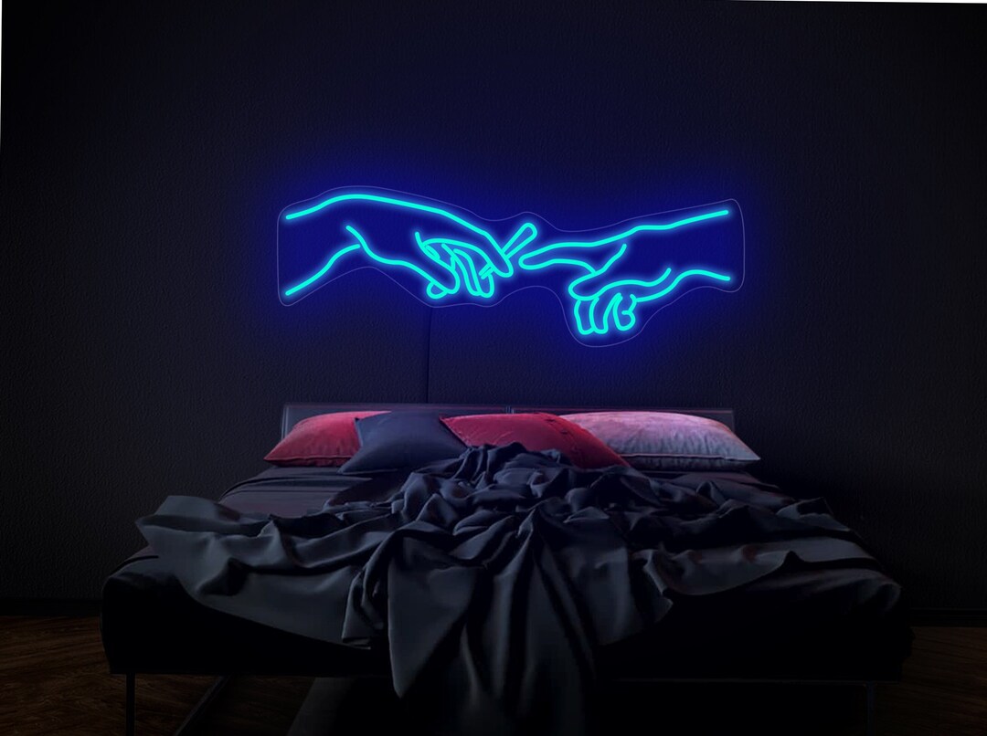 Hands of God Neon Sign, Smoke Neon Sign, Hand Neon Sign, Joint Neon ...