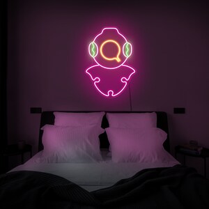 Diver Neon Sign Diving Helmet Neon Sign Scuba Neon Sign - Etsy