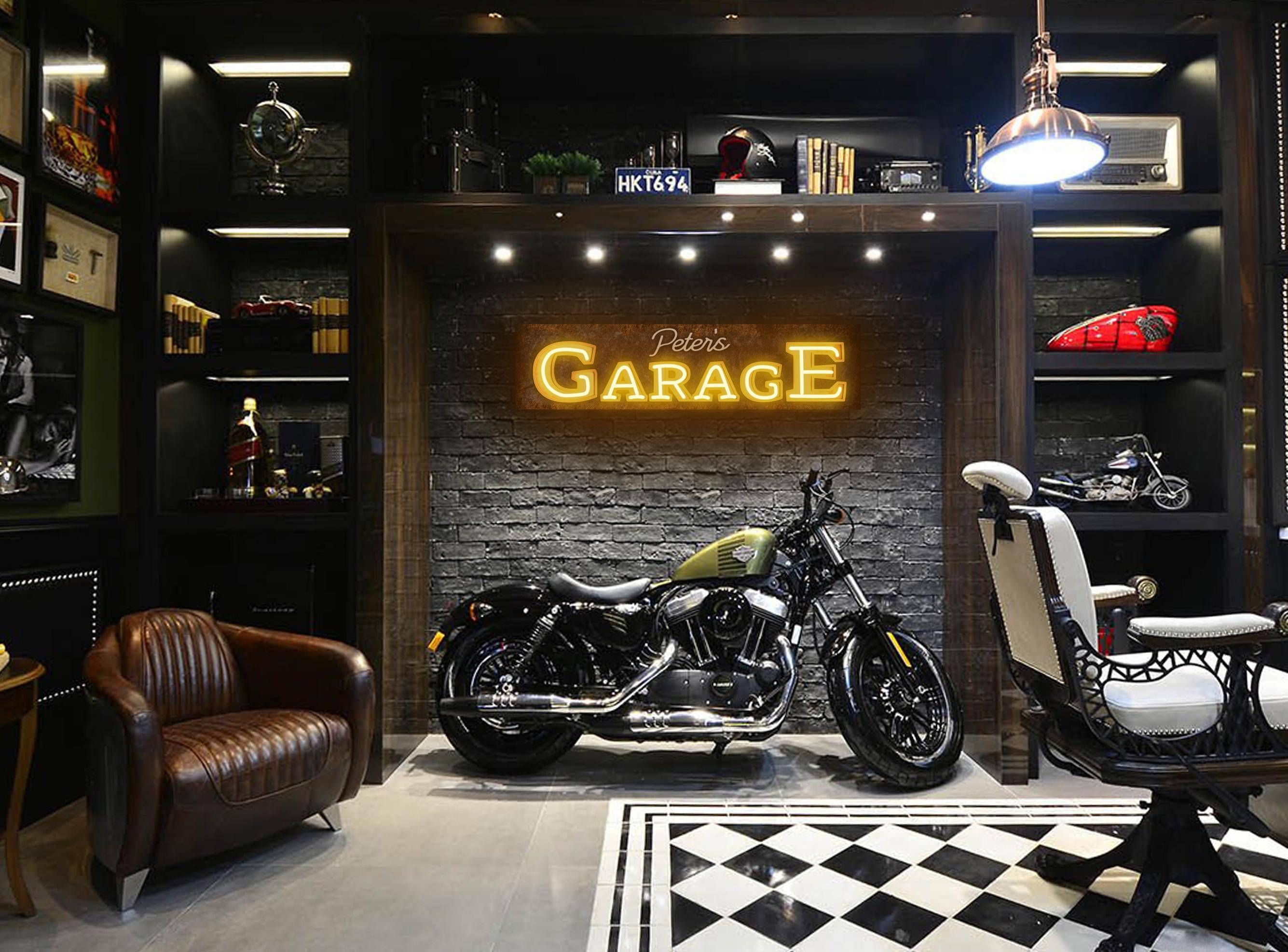 Garage Neon Sign, Personalized Garage Sign, Custom Garage Sign, Garage ...
