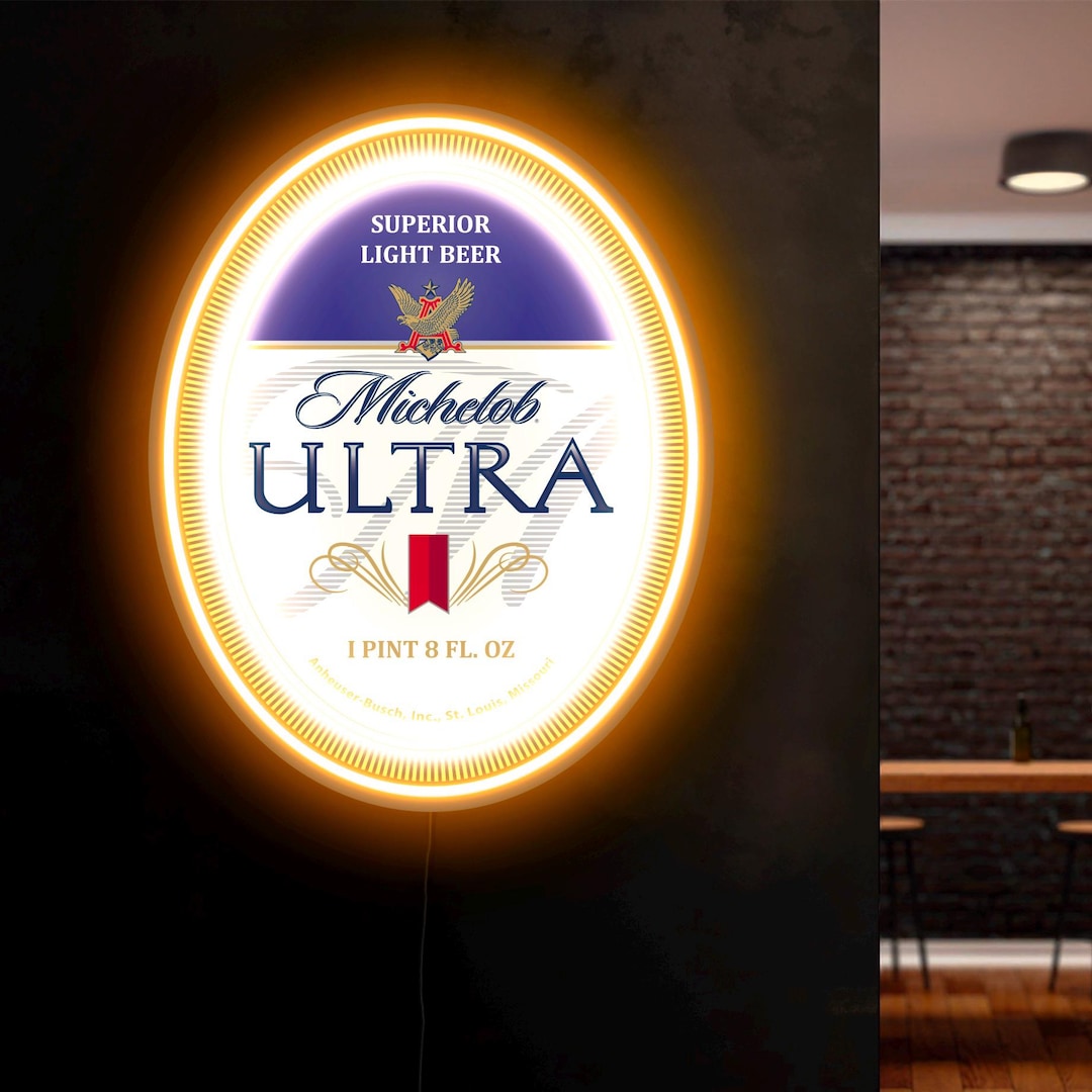 Michelob Ultra Neon Sign, Michelob Ultra Beer Logo, Michelob Ultra Led ...