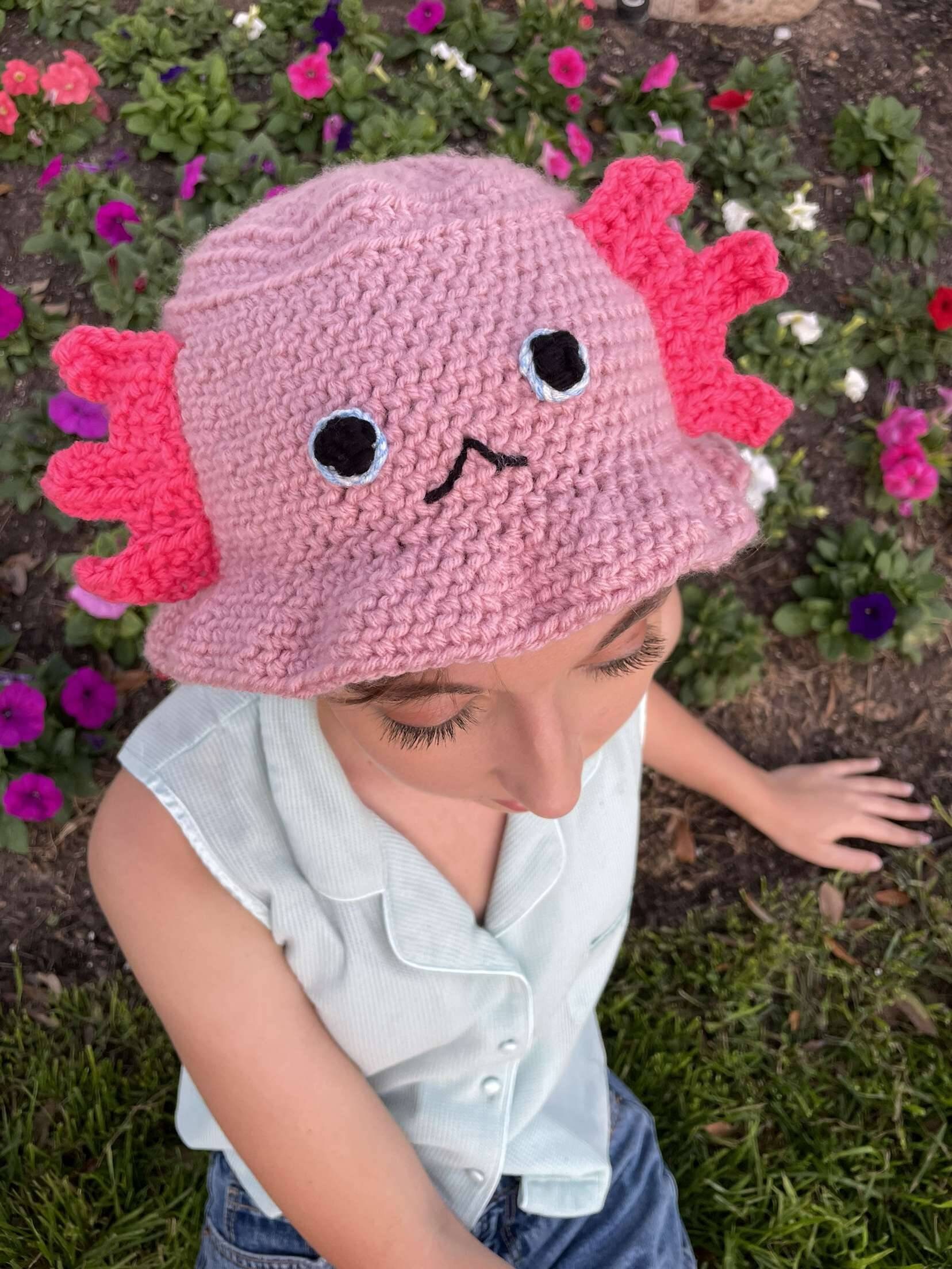 Crochet Axolotl Bucket Hat - Etsy