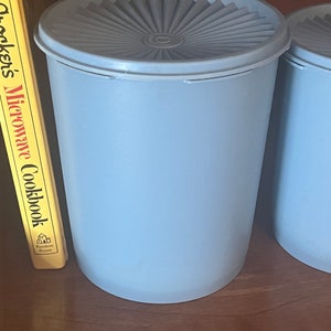 Vintage Blue Tupperware, Plain Canisters, Set of Three. 807-8, 809-13 ...