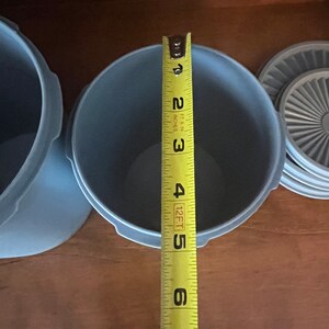 Vintage Blue Tupperware, Plain Canisters, Set of Three. 807-8, 809-13 ...